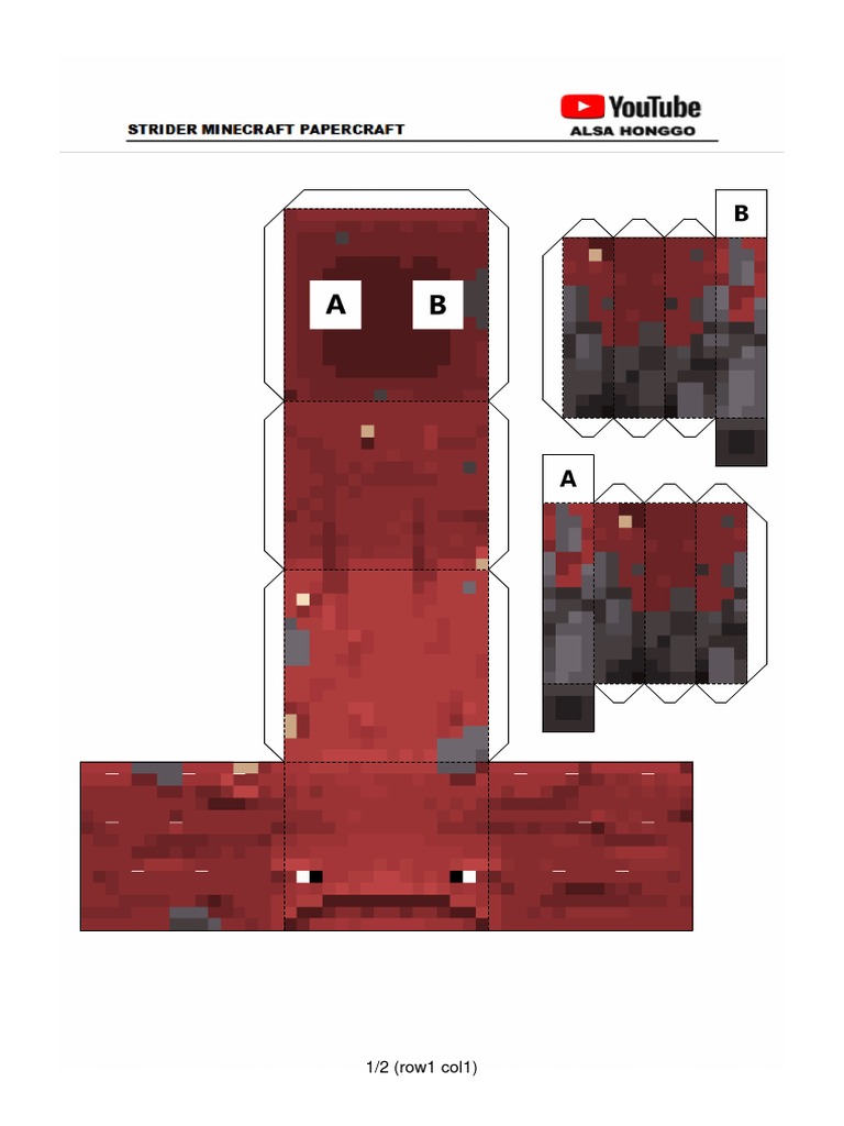 Minecraft Papercraft Baby Wolf