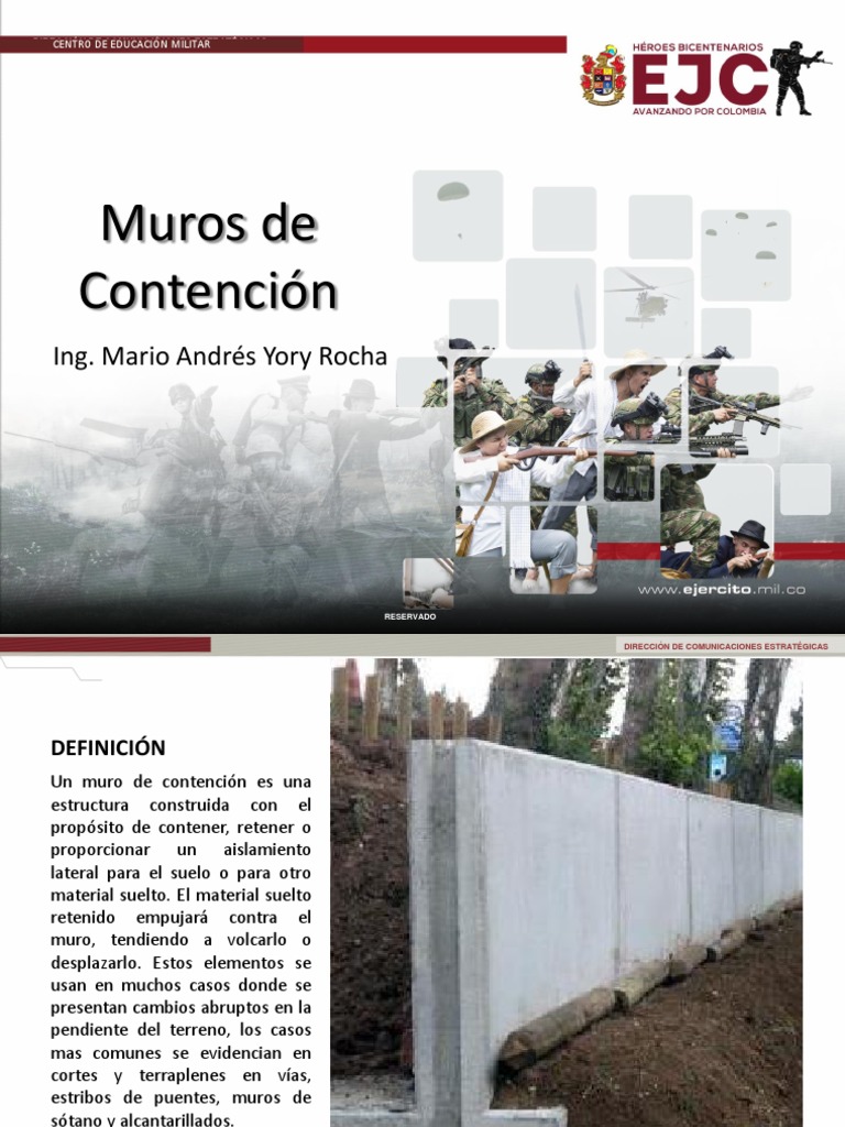 Muros de Contención Generalidades y Definición de Cargas | PDF | Suelo ...