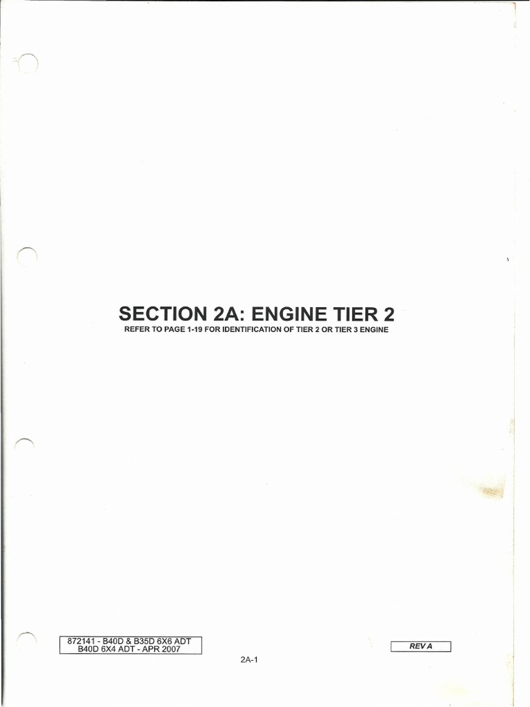 2A-1 Section 2A Engine - Tier 2 | PDF