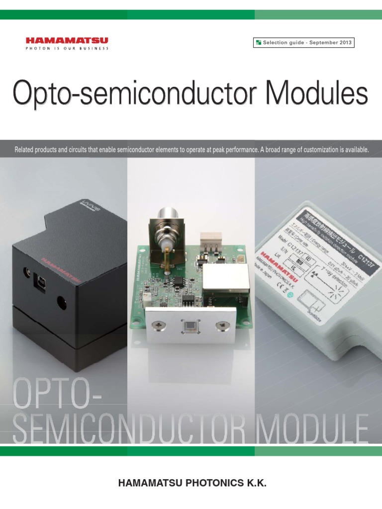 Hamamatsu Opto-Semiconductor Modules | PDF | Integrated Circuit | Sensor