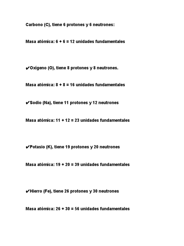 Ejercicios Resueltos Masa Molar y Numero Atomico | PDF