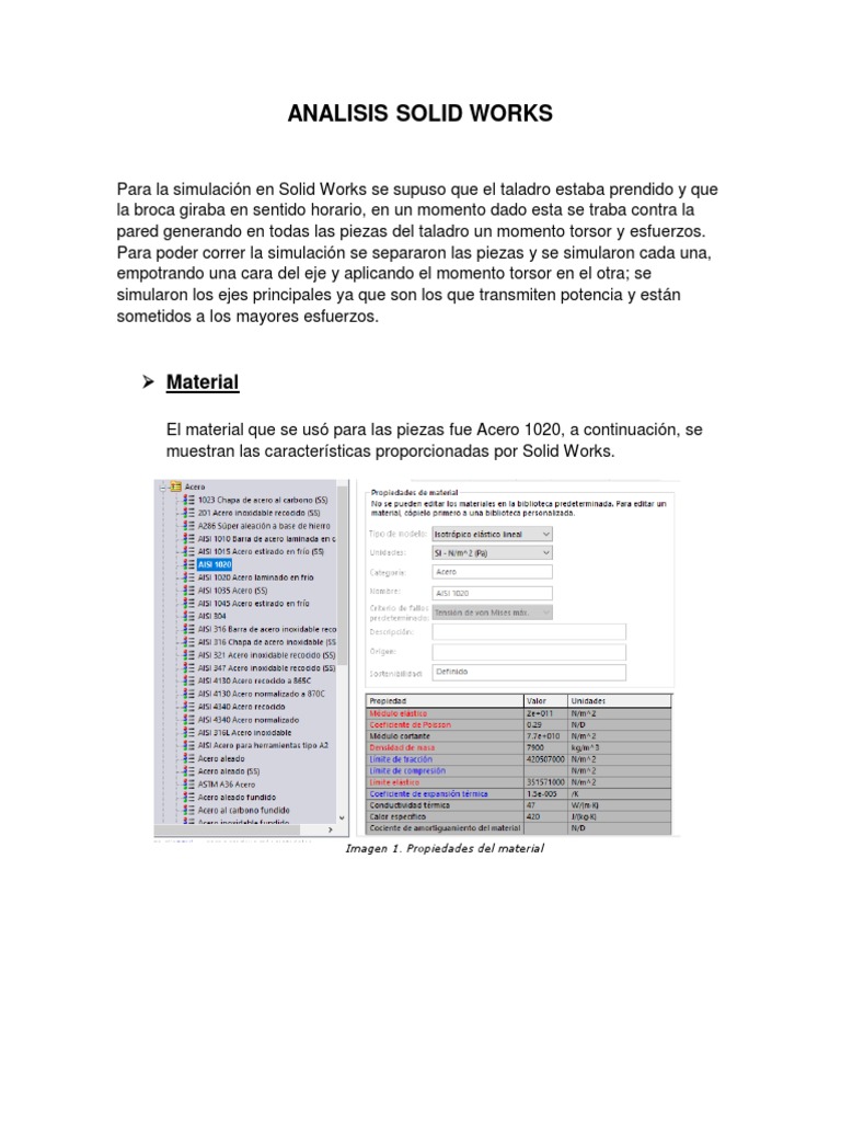 Simulacion Solid Works | PDF | Engranaje | Perforar
