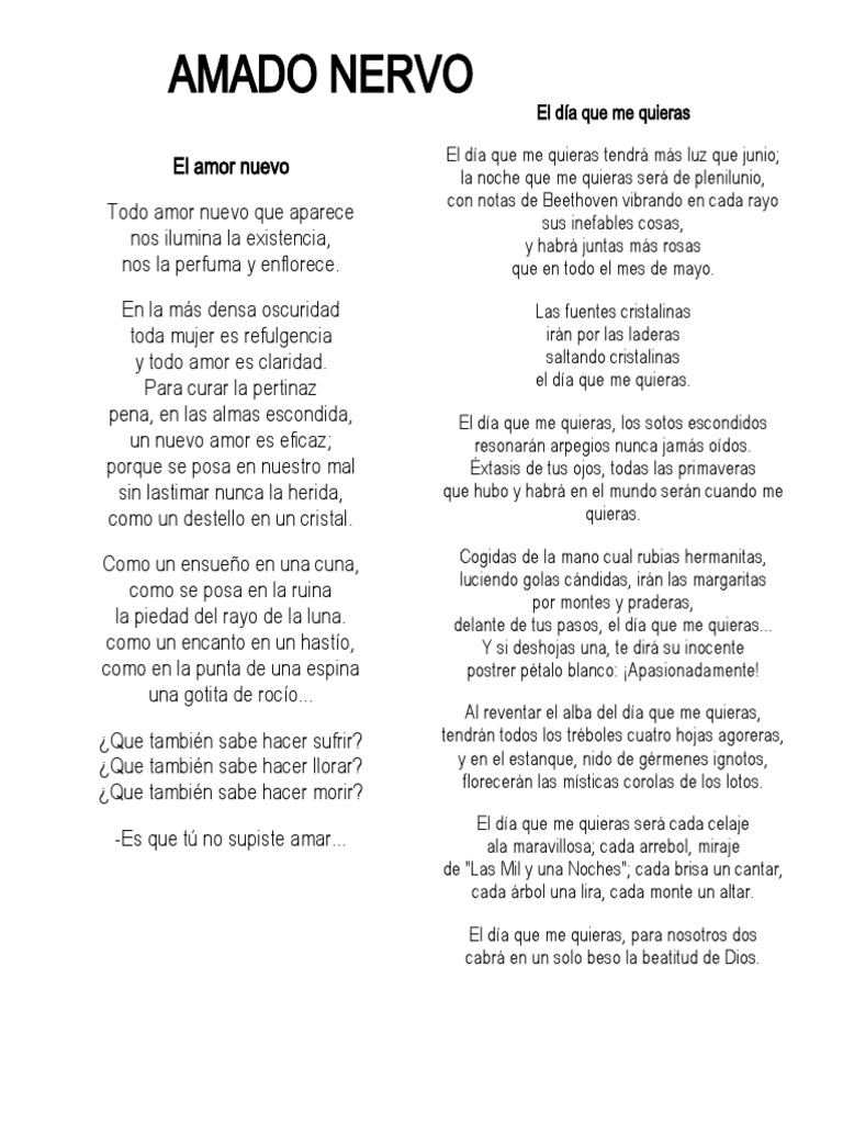 Poemas Amado Nervo | PDF