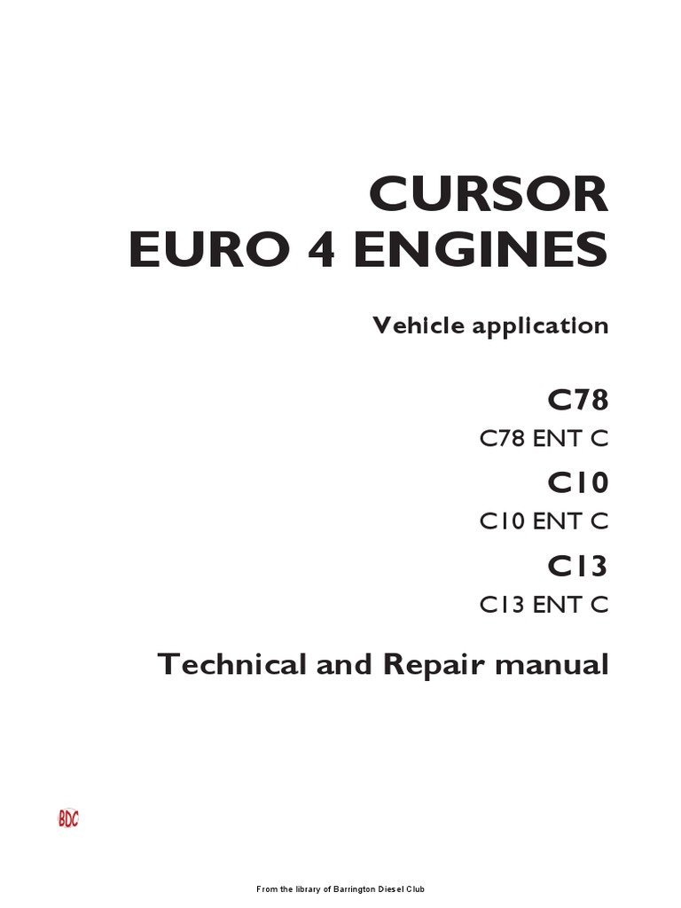 Iveco Cursor Euro 4 Engine Manual | PDF | N Ox | Turbocharger