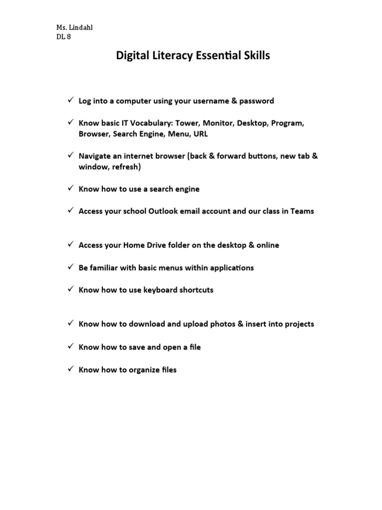 DL Essential Skills | PDF