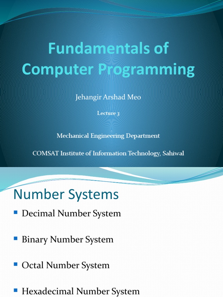 Fundamentals of Computer Programming: Jehangir Arshad Meo | PDF | Theory Of Computation | Notation