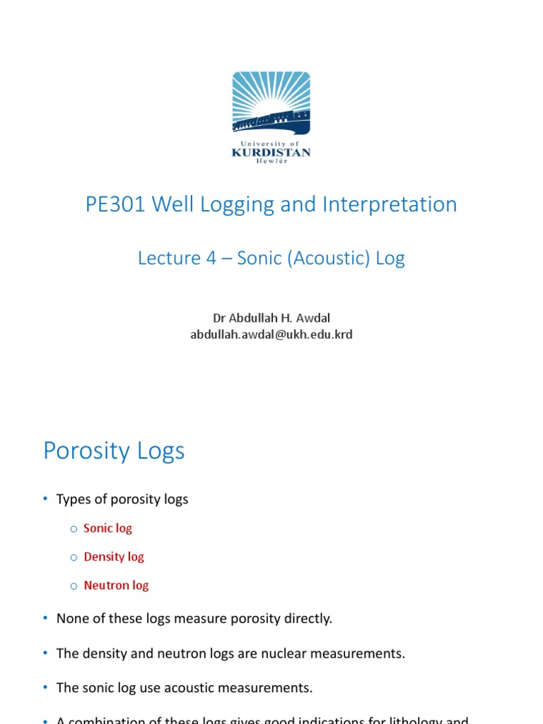 Sonic Logging and Cycle Skipping Analysis | PDF | Waves | Porosity