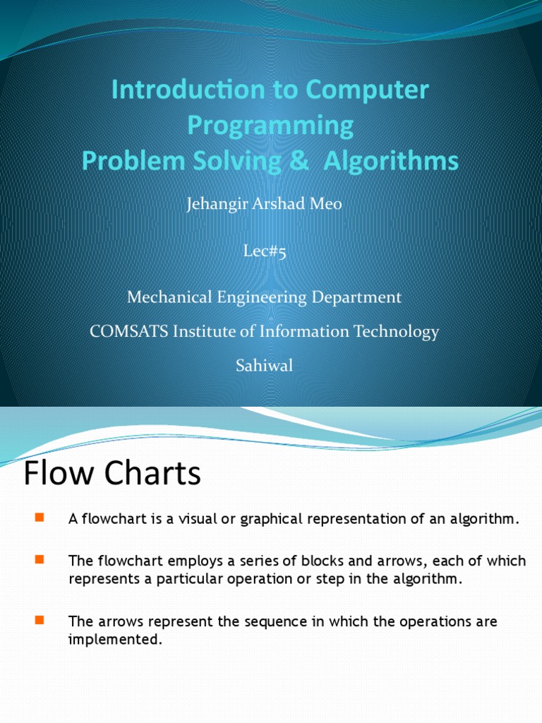 Lec 5a Flow Charts | PDF | Algorithms | Input/Output