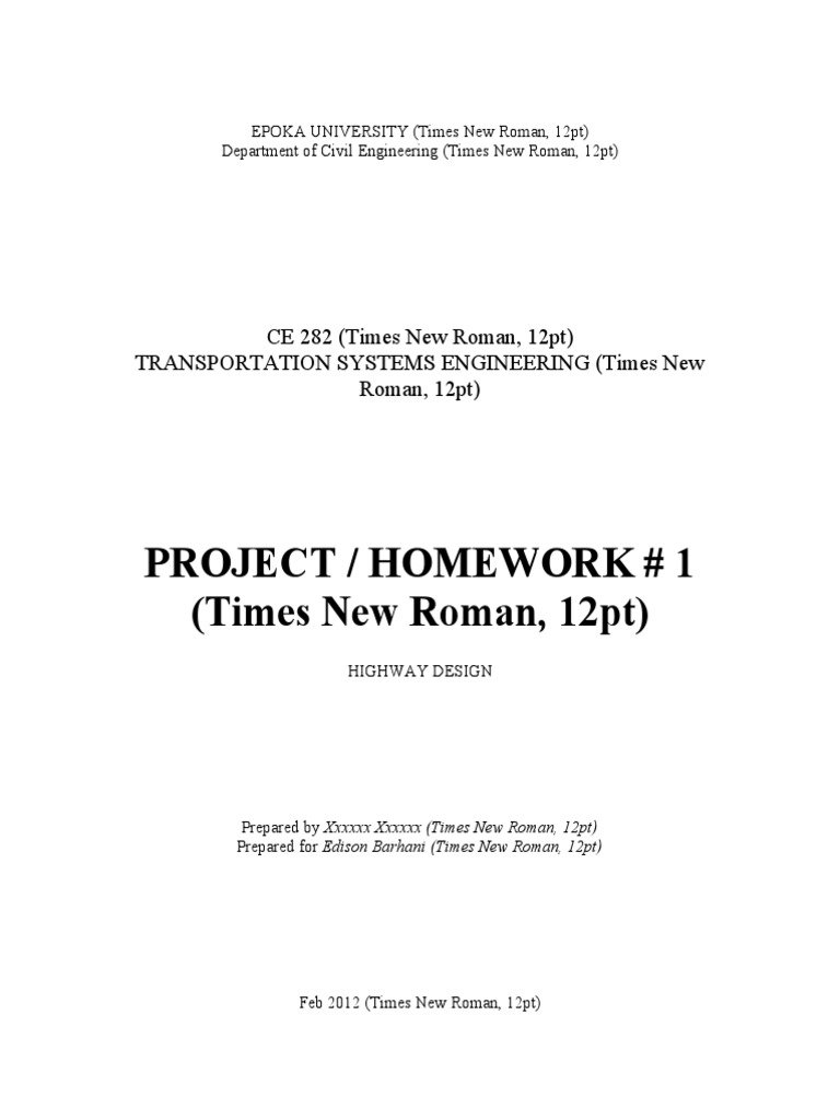 Cover Page Format | PDF