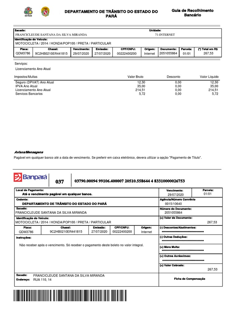 Boleto | PDF | Serviços financeiros | Bancos