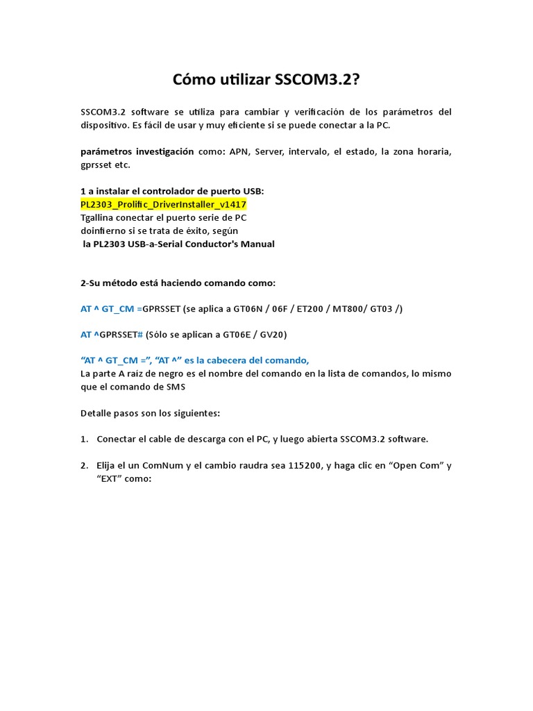 How To Use SSCOM32 | PDF
