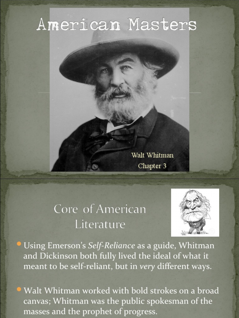 Walt Whitman's Journey to Self-Reliance | PDF | Poetry | Walt Whitman