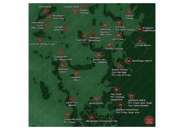 Fallout 4 Settlements Locations and Tips | PDF