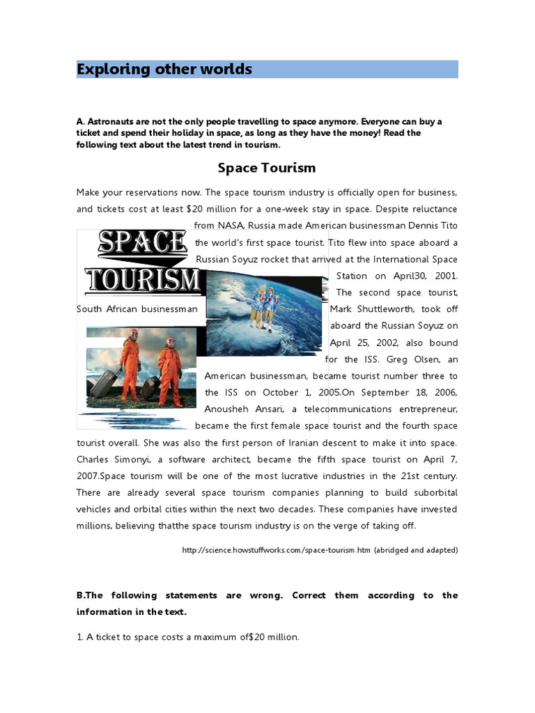 Space Tourism | PDF | Aerospace | Spaceflight