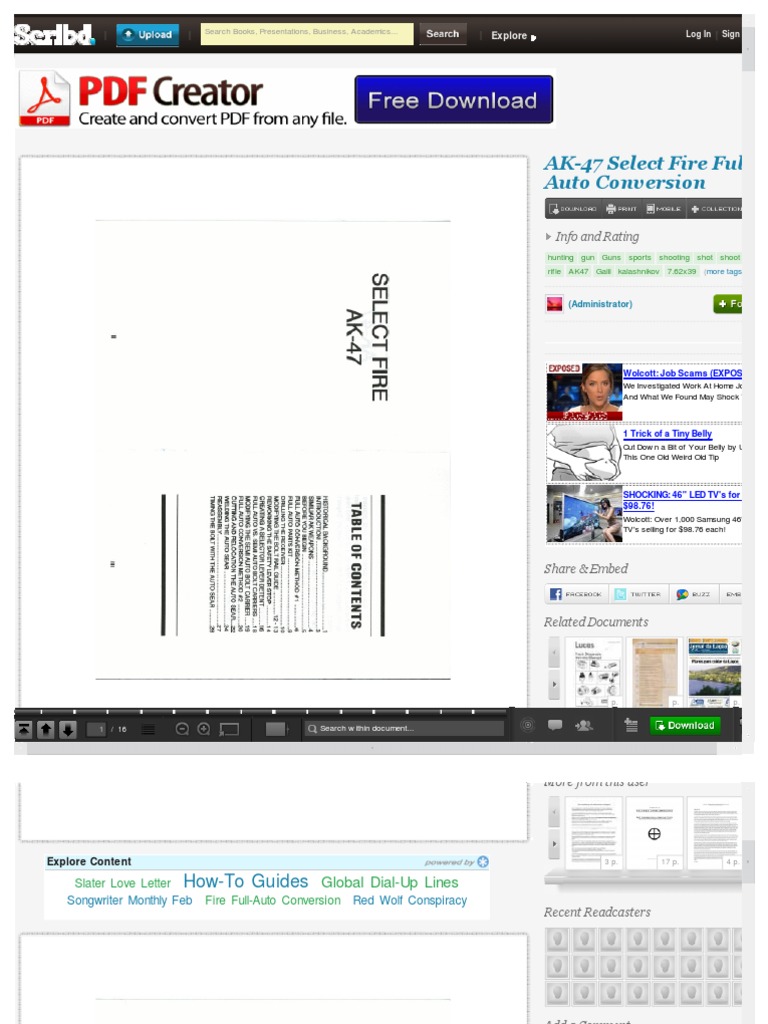 AK-47 Select Fire Full-Auto Conversion | PDF | Harley Davidson | Scribd