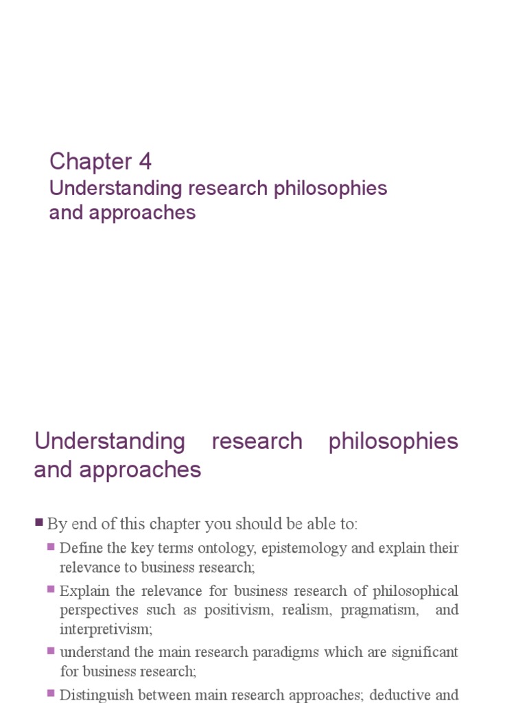 Understanding Research Philosophies and Approaches | PDF | Reality ...