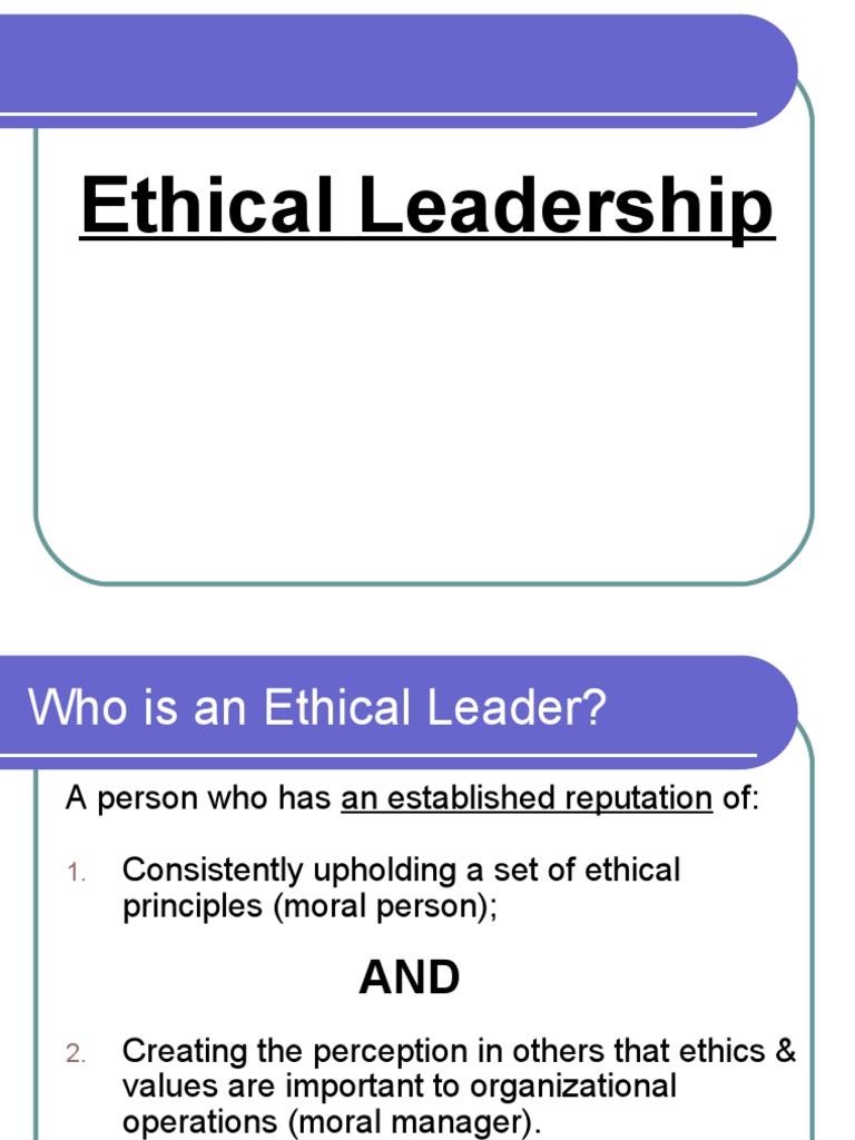 Principles of Ethical Leadership | PDF | Leadership | Behavioural Sciences