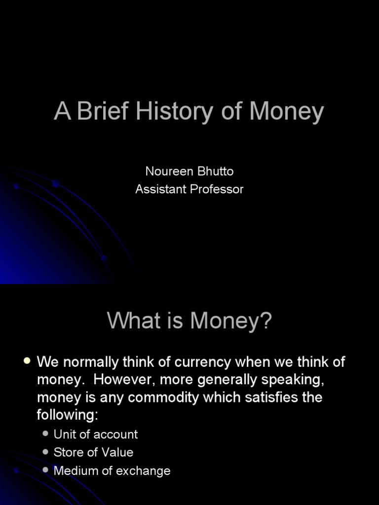 A Brief History of Money | PDF | National Bank Act | Currency