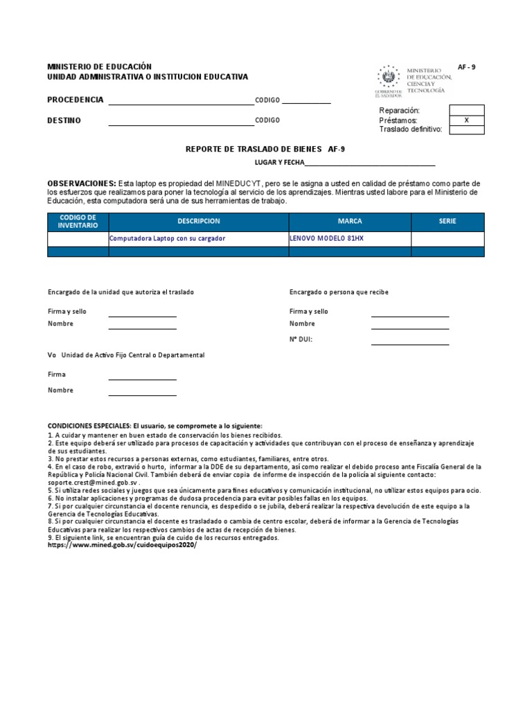 01-Formulario AF9 | PDF | Maestros | Aprendizaje