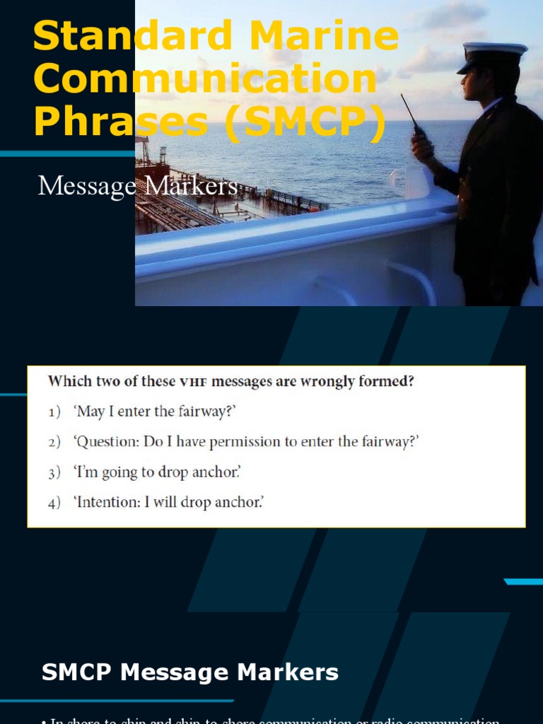 SMCP Message Markers in Maritime Communication | PDF | Question | Communication
