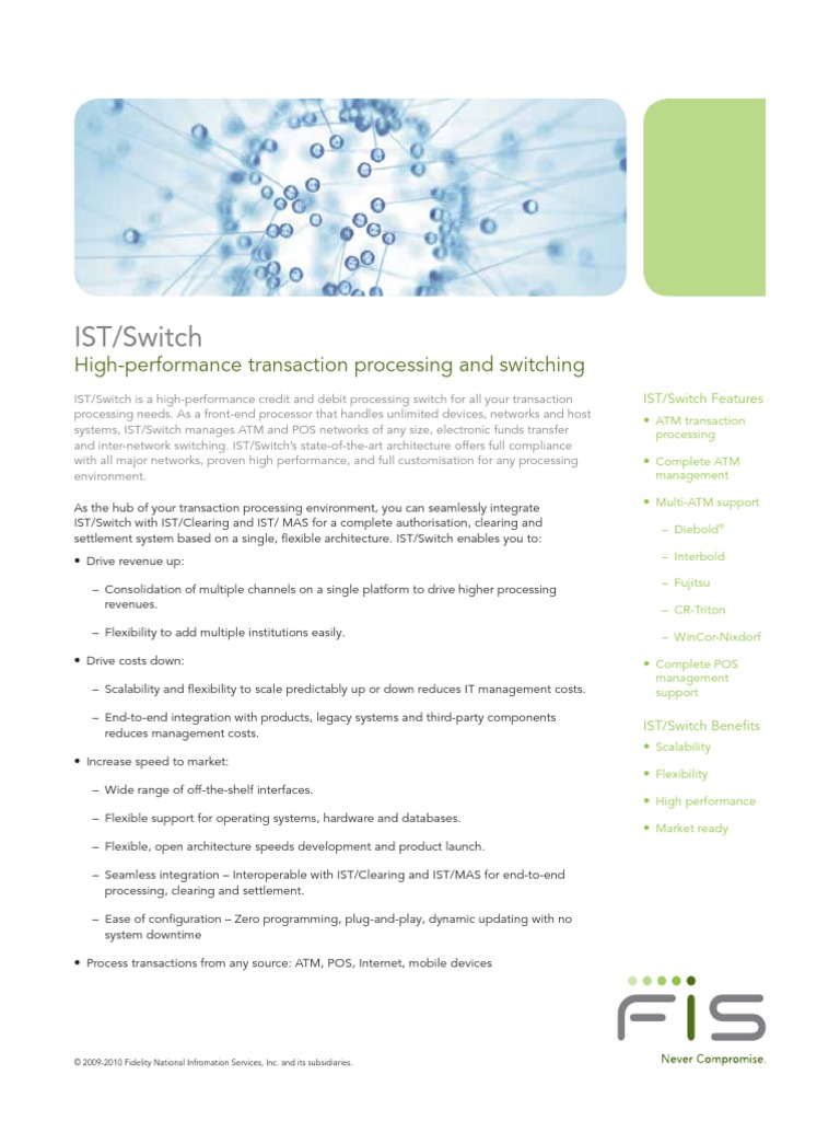IST/Switch: High-Performance Transaction Processing and Switching | PDF ...