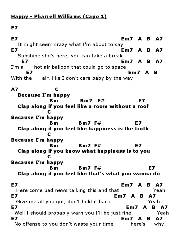 Happy - Will Pharrell | PDF