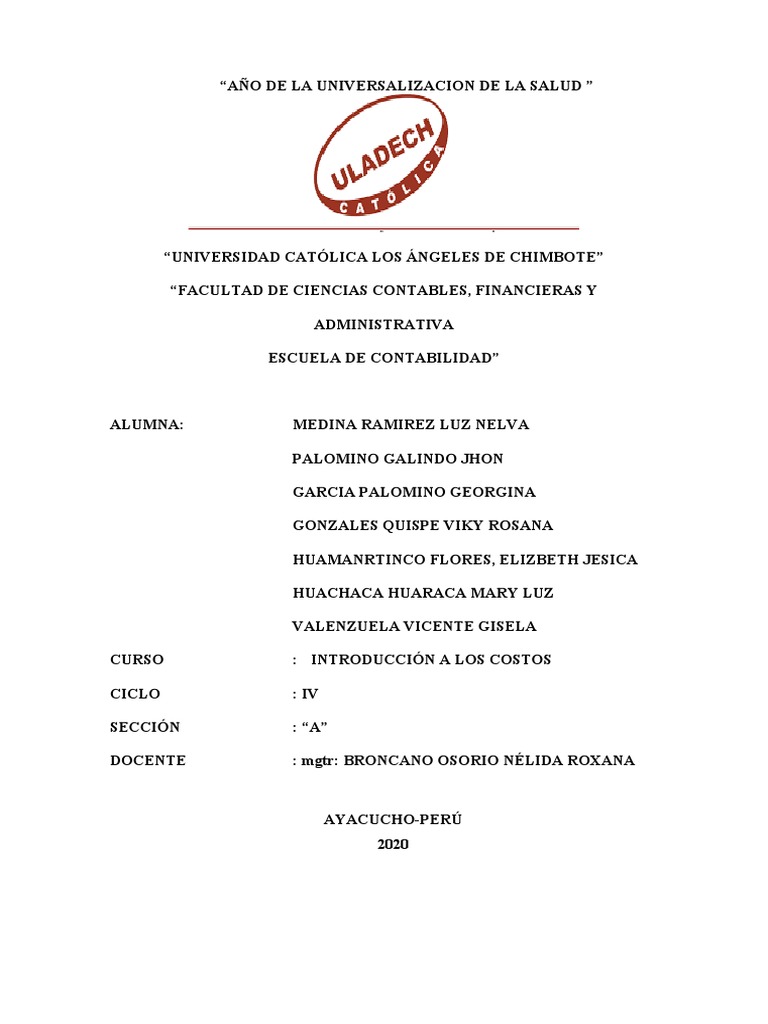 Actv 7 Estructura de Costos | PDF | Costo | Beneficio (economía)