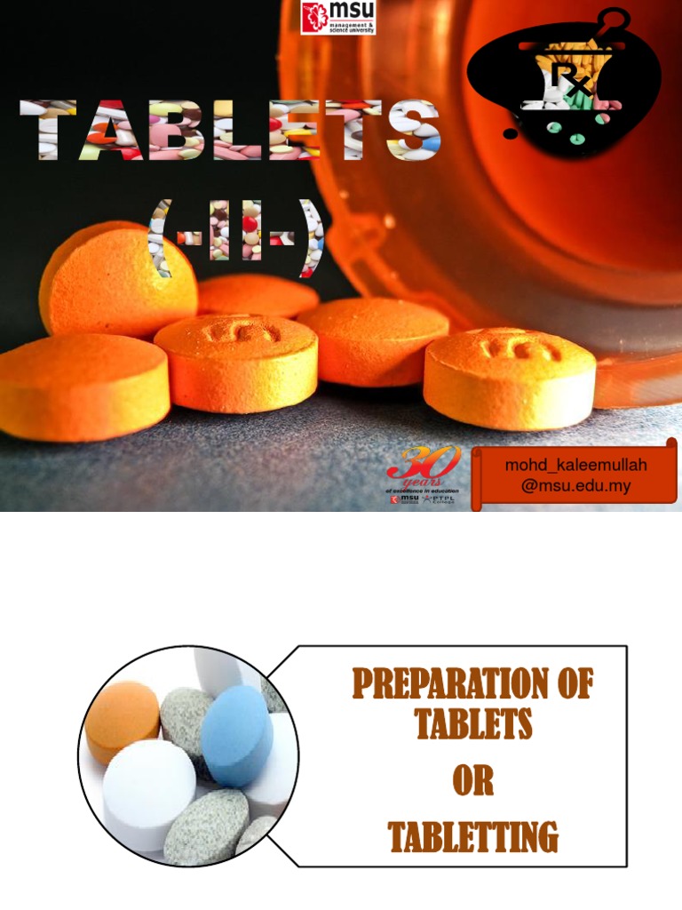 02.tablets (-II-) | PDF | Tablet (Pharmacy) | Chemical Engineering