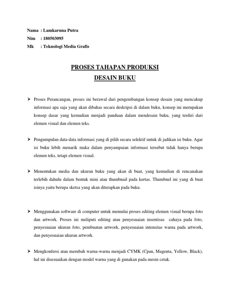 Proses Tahapan Produksi Desain Buku | PDF | Bisnis