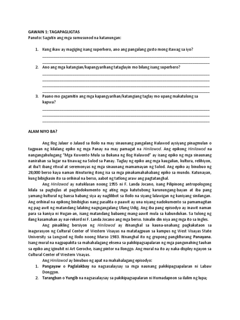 Epiko NG Hinilawod | PDF