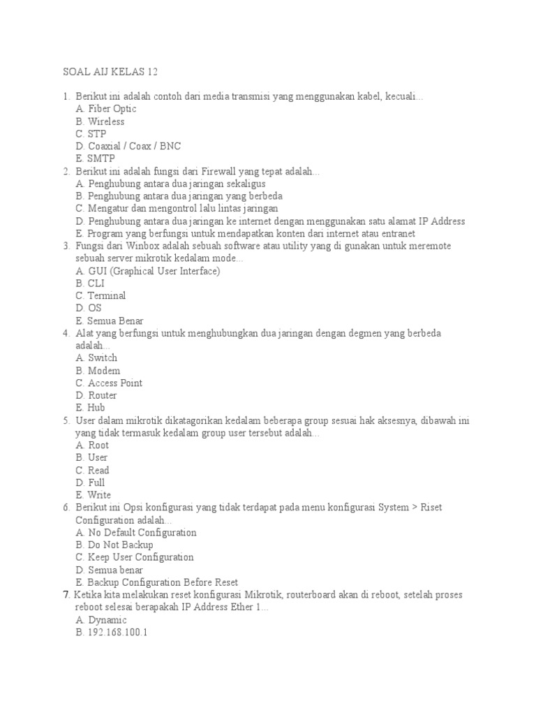 Soal Aij 2020 Edit | PDF