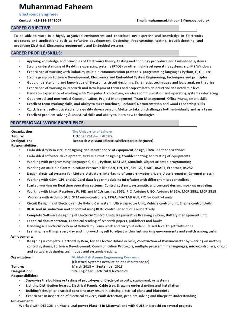 Electronics Engineer | PDF | Embedded System | Electronics