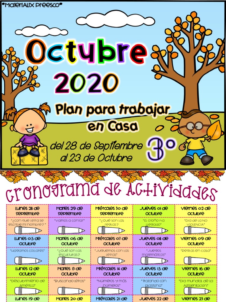 3RO - PLAN DE OCTUBRE - PPTX (Autoguardado) | Descargar gratis PDF ...