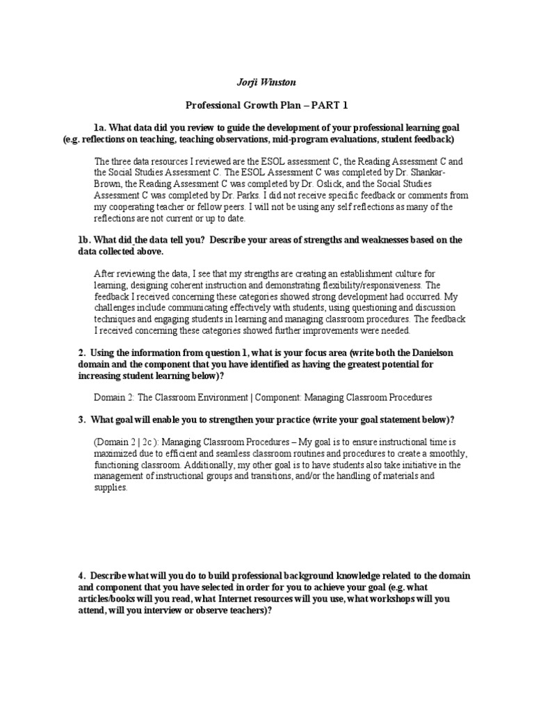 Final PDP Draft 1 | Download Free PDF | Classroom | Teachers