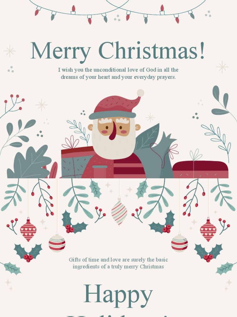 Christmas Greetings by Slidesgo | PDF | Christmas And Holiday Season ...