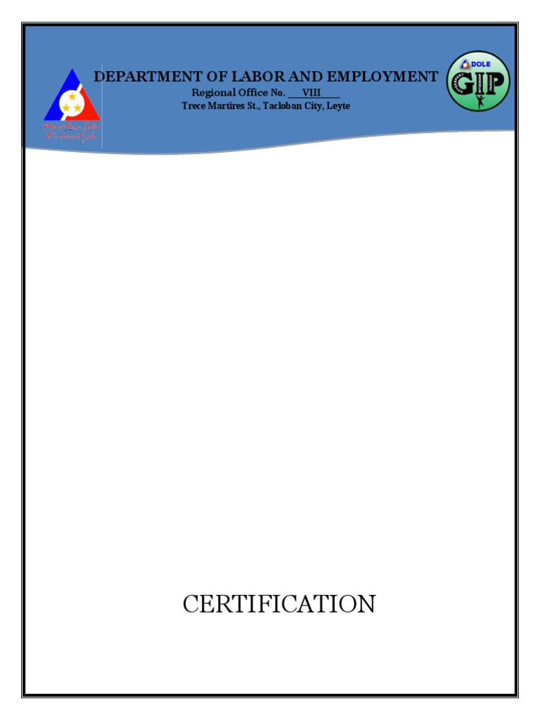 GIP Form Certification | PDF | Adulthood | Business