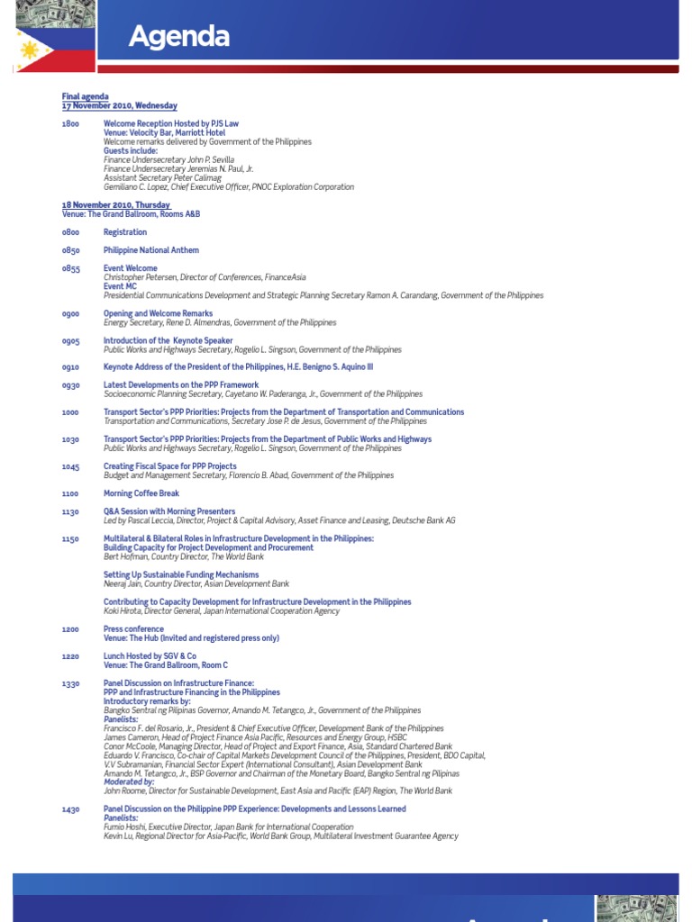 PPP Agenda | Download Free PDF | Public–Private Partnership | Asian ...