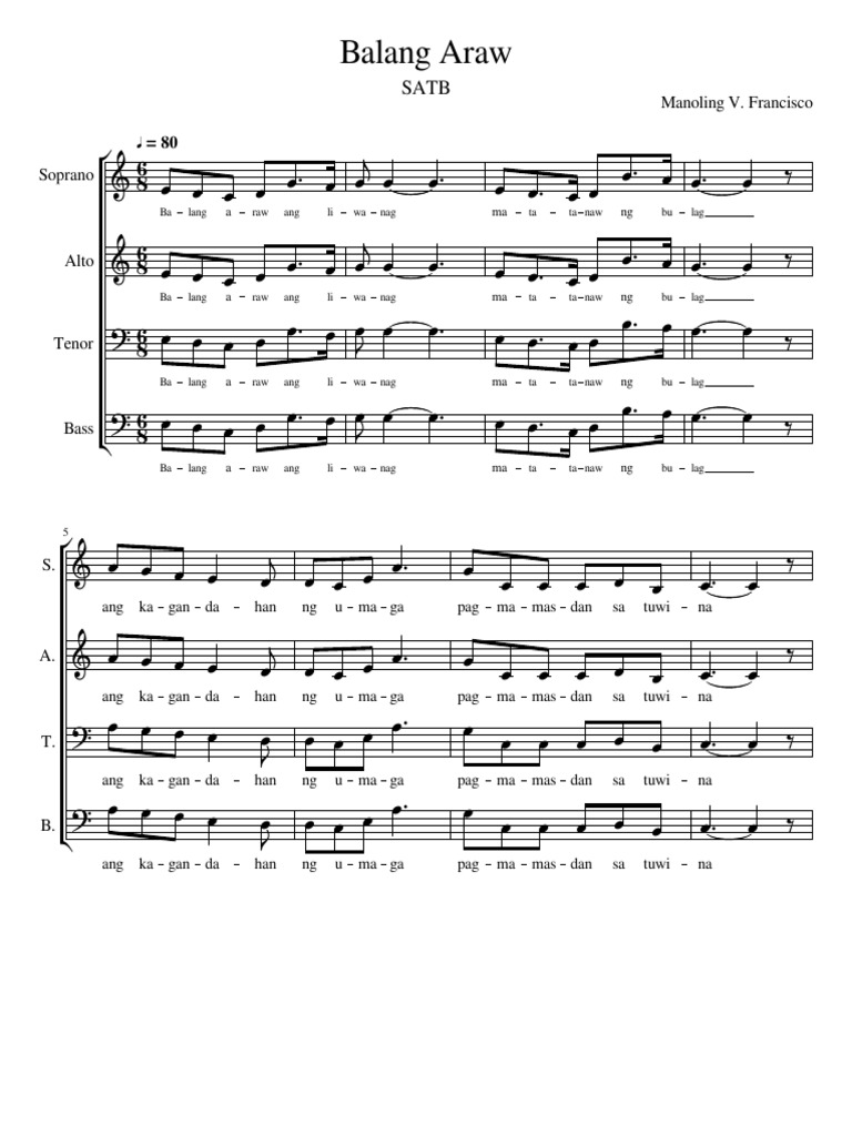 Balang Araw SATB | PDF
