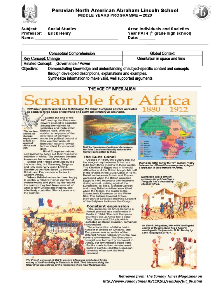 The Scramble For Africa | PDF