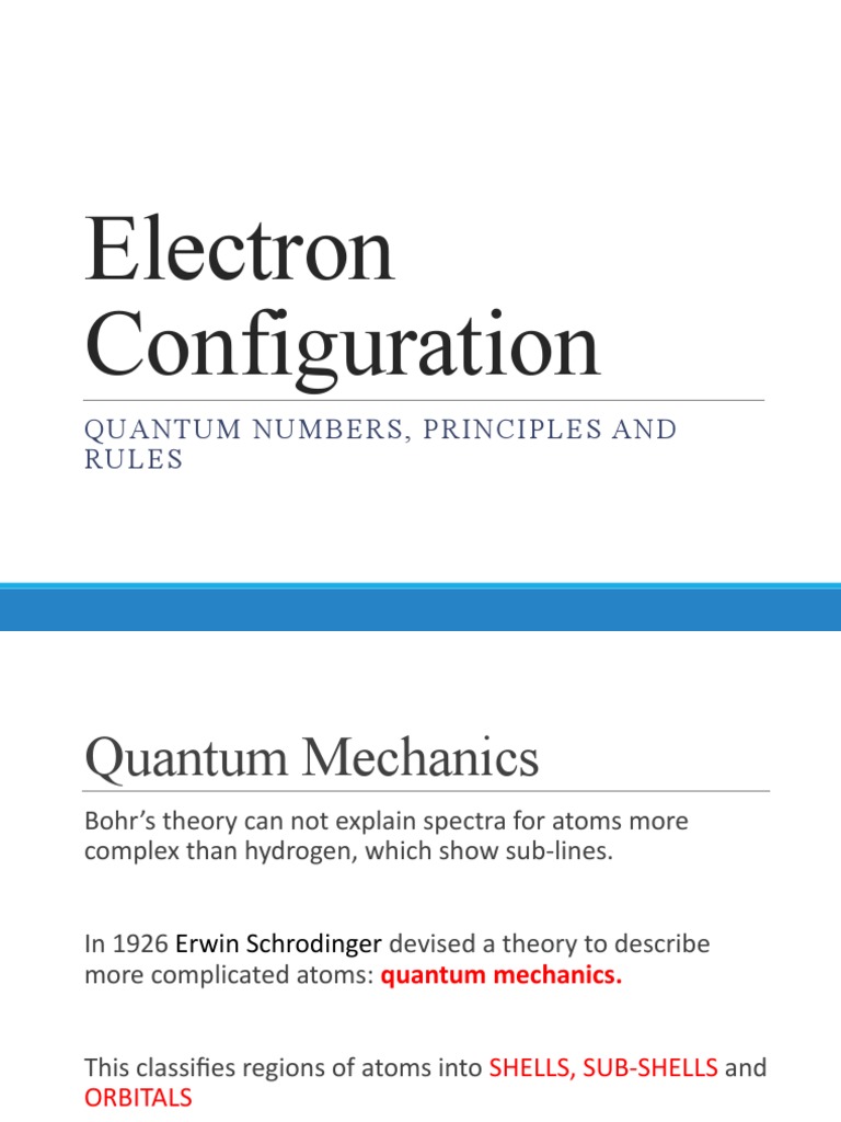 Quantum Mechanics for Students | PDF | Electron Configuration | Atomic ...