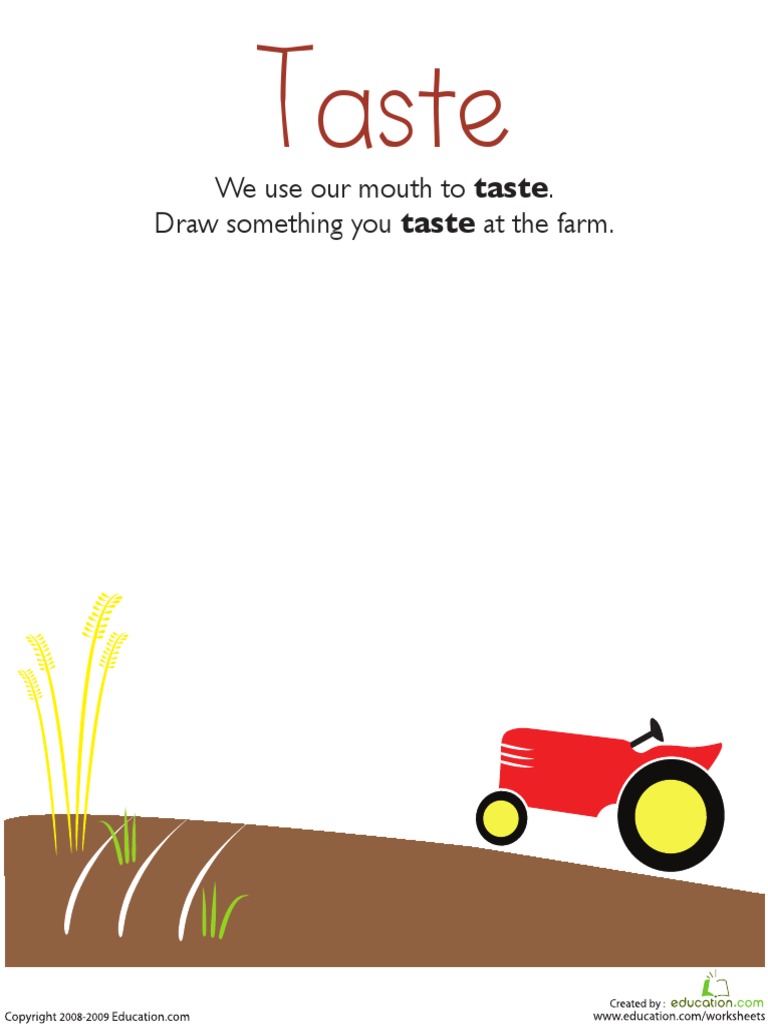 Senses Taste Kindergarten | PDF