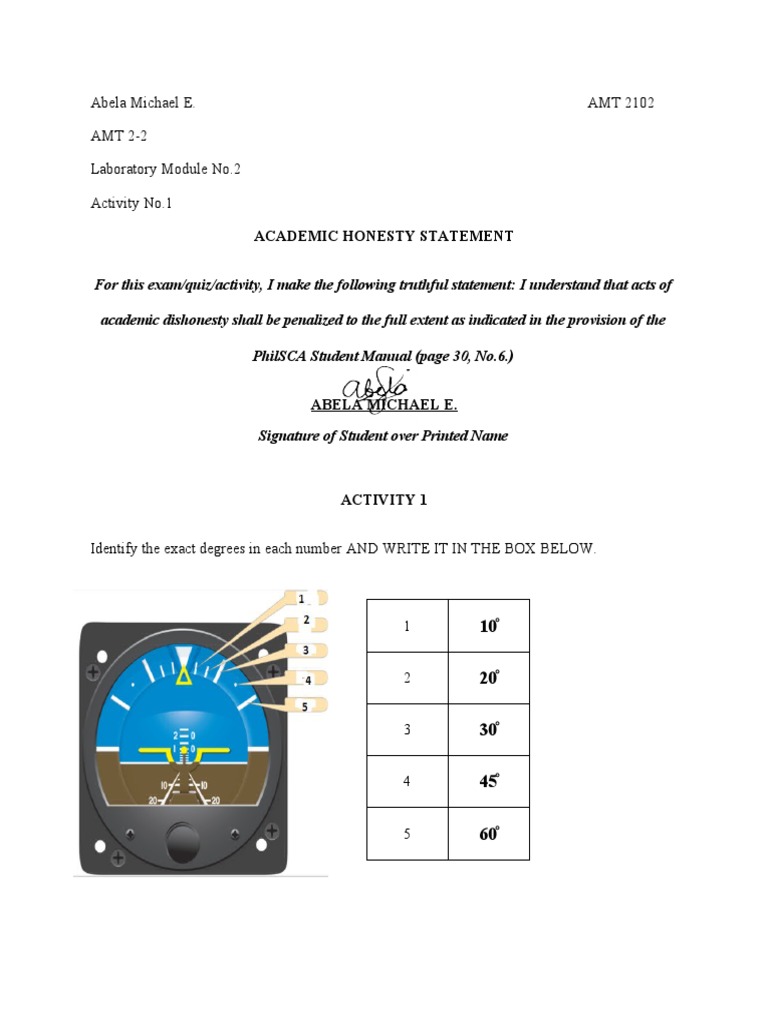Abela Michael E. AMT 2102 AMT 2-2 Laboratory Module No.2 Activity No.1 ...