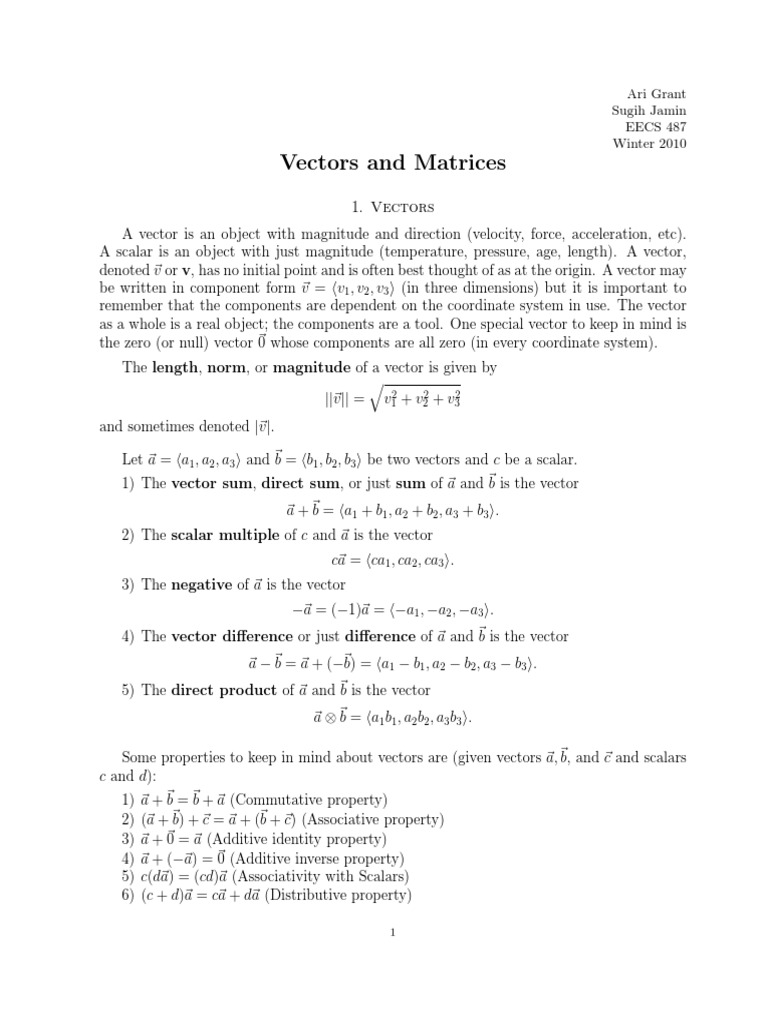 VM PDF | PDF | Matrix (Mathematics) | Determinant