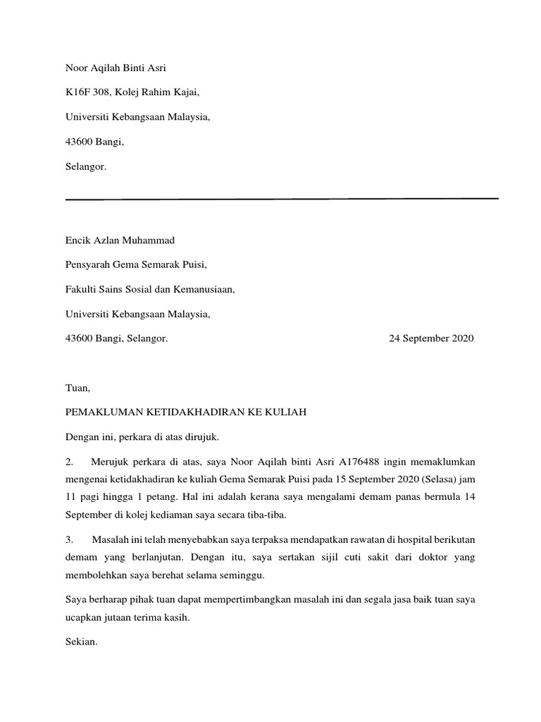 Surat Kiriman Rasmi 1 | PDF