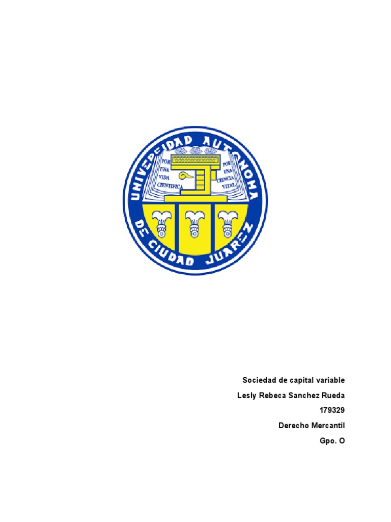 Sociedad de Capital Variable | PDF | Sociedad | Gobierno