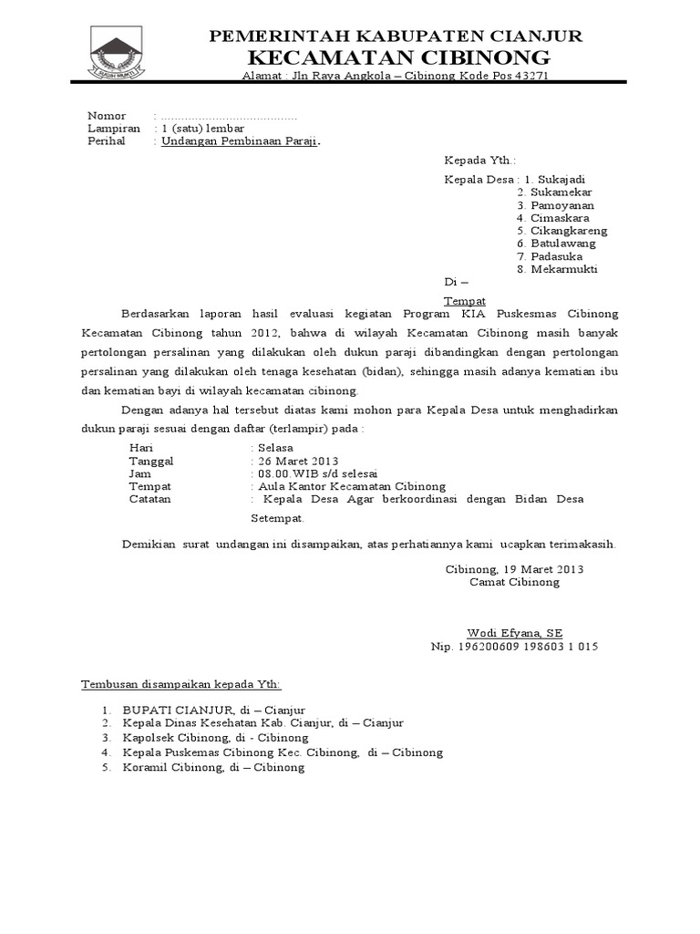 Konsep Surat Kec | PDF