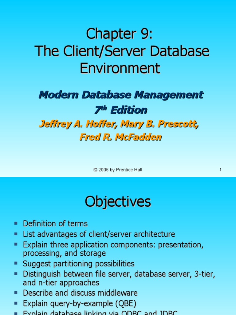 The Client/Server Database Environment | PDF | Microsoft Access | Databases