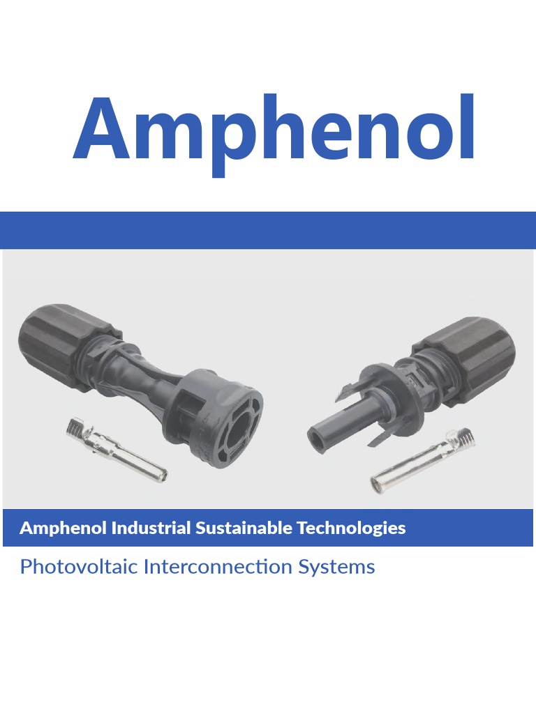 Amphenol: Photovoltaic Interconnection Systems | PDF | Electrical ...