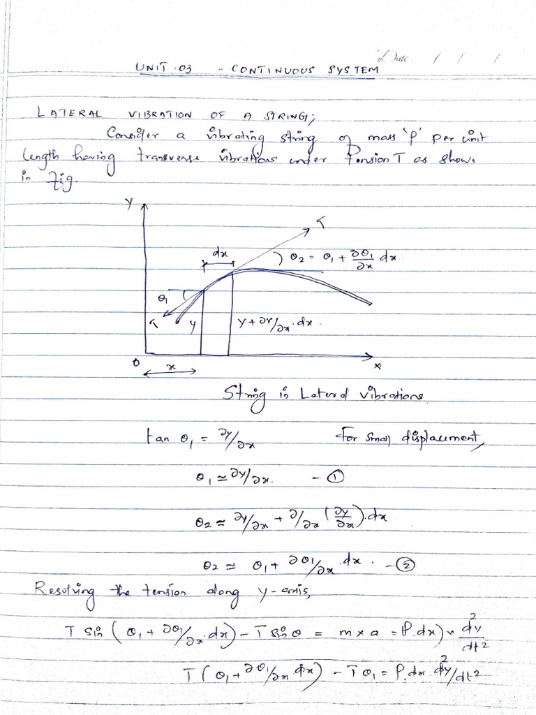 Lateral Vibration of String | PDF