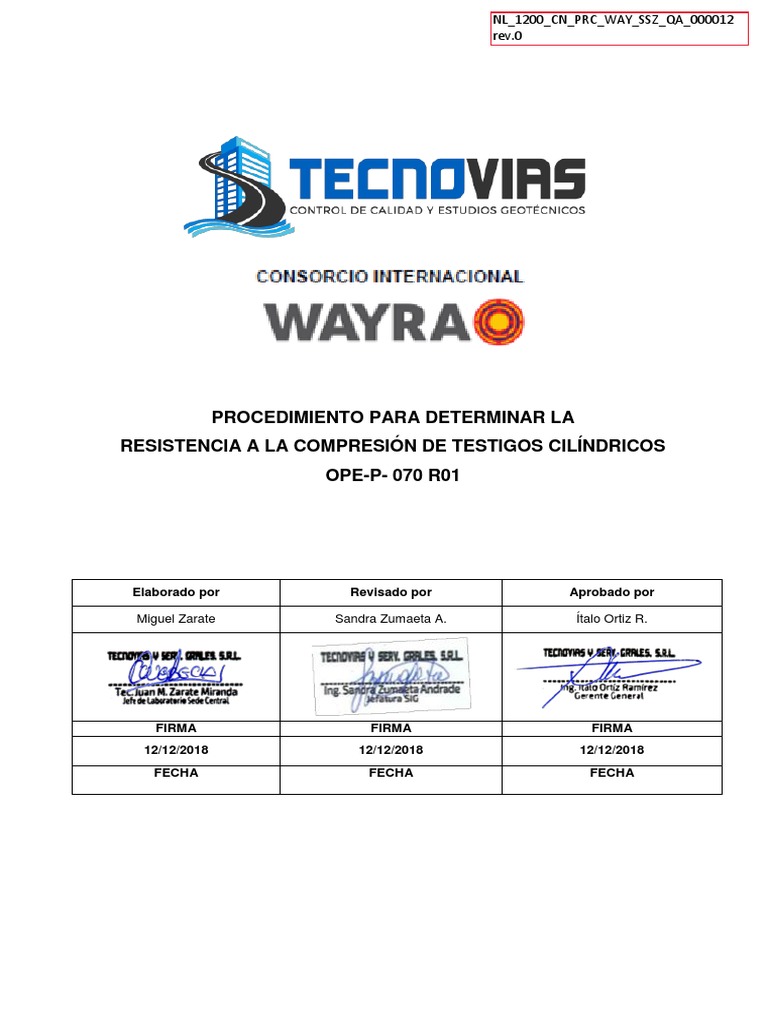 NL - 1200 - CN - PRC - WAY - SSZ - QA - 000012 Proce. Resistencia ... NL - 1200 - CN - PRC - WAY - SSZ - QA - 000012 Proce. Resistencia ...